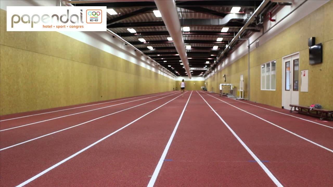 Olympic Training Centre Papendal; indoor sprint track - YouTube