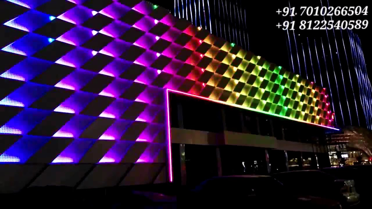 Hotel Building Elevation Facade LED Light Design Chennai | Bangalore ...