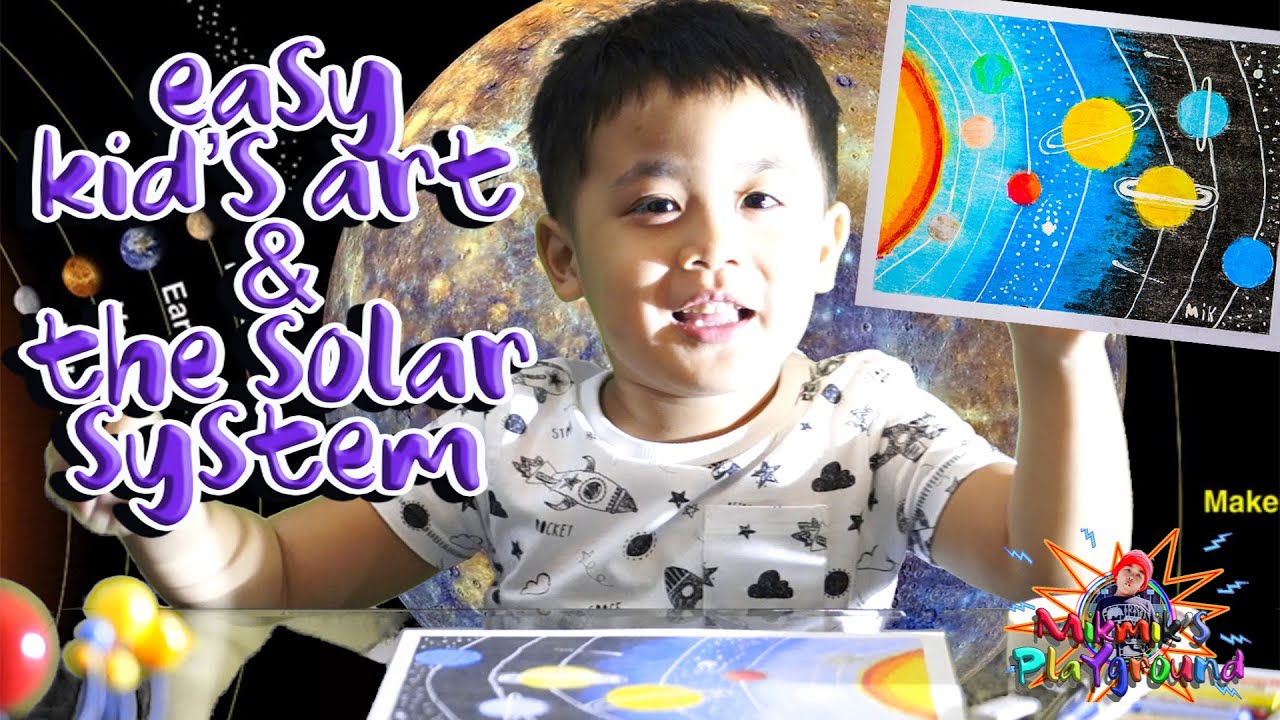 Easy Kid's Art Using Oil Pastel and the Solar System Discussion - YouTube