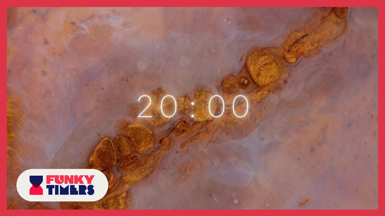 20 Minute 4K Colourful Ink and Sand Macro Countdown Timer | Chilled, Ambient, Cinematic Music ...