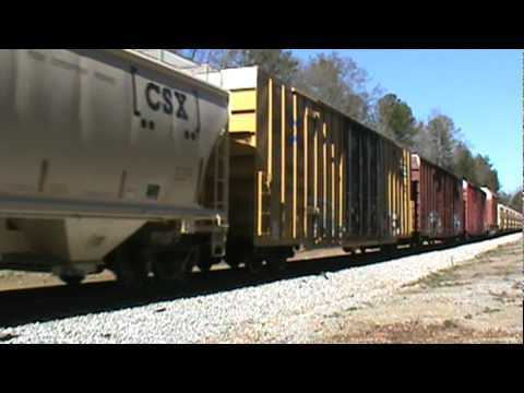 CSX 7626 leads Q551 in Peachtree City, GA - YouTube