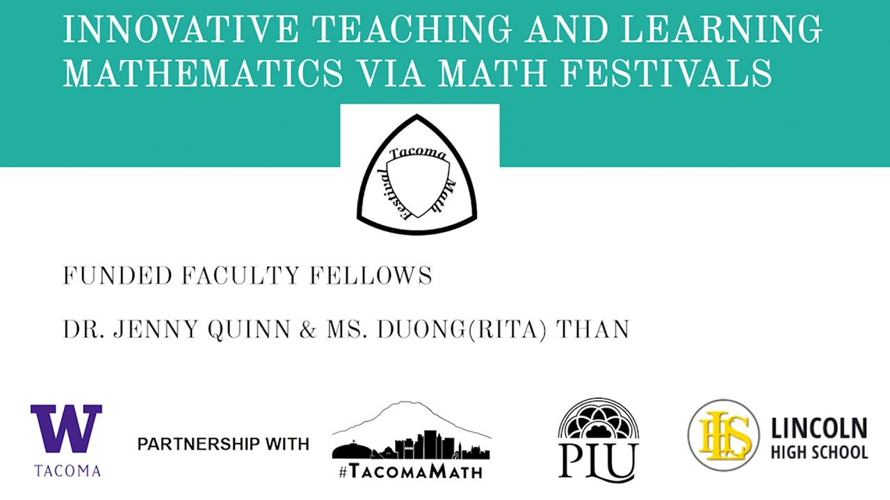 Faculty Fellows 2024 - Innovative Teaching & Learning Math Via Math Festivals - YouTube