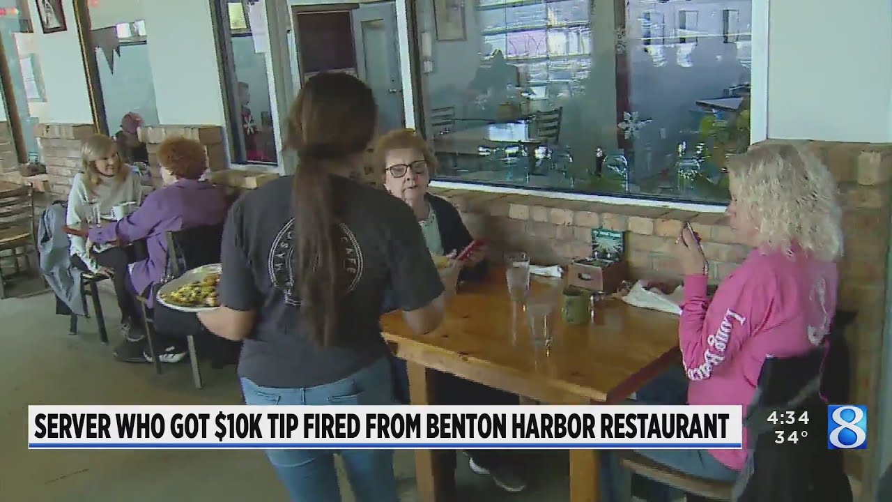 Server who got $10K tip fired from Benton Harbor restaurant - YouTube