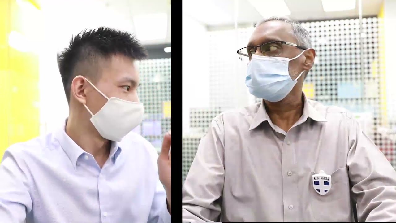 ECOM EA Mask - Staying safe from germs in the office. - YouTube