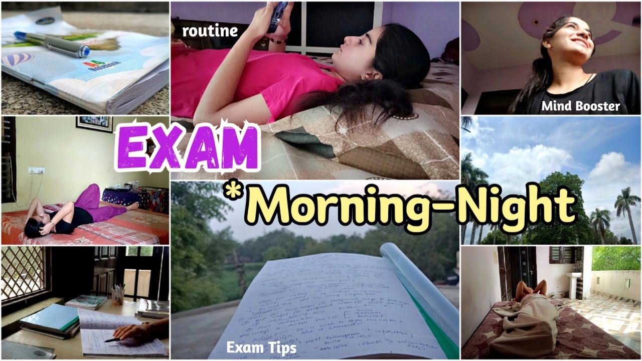 EXAM MORNING-NIGHT ROUTINE #exam #school - YouTube