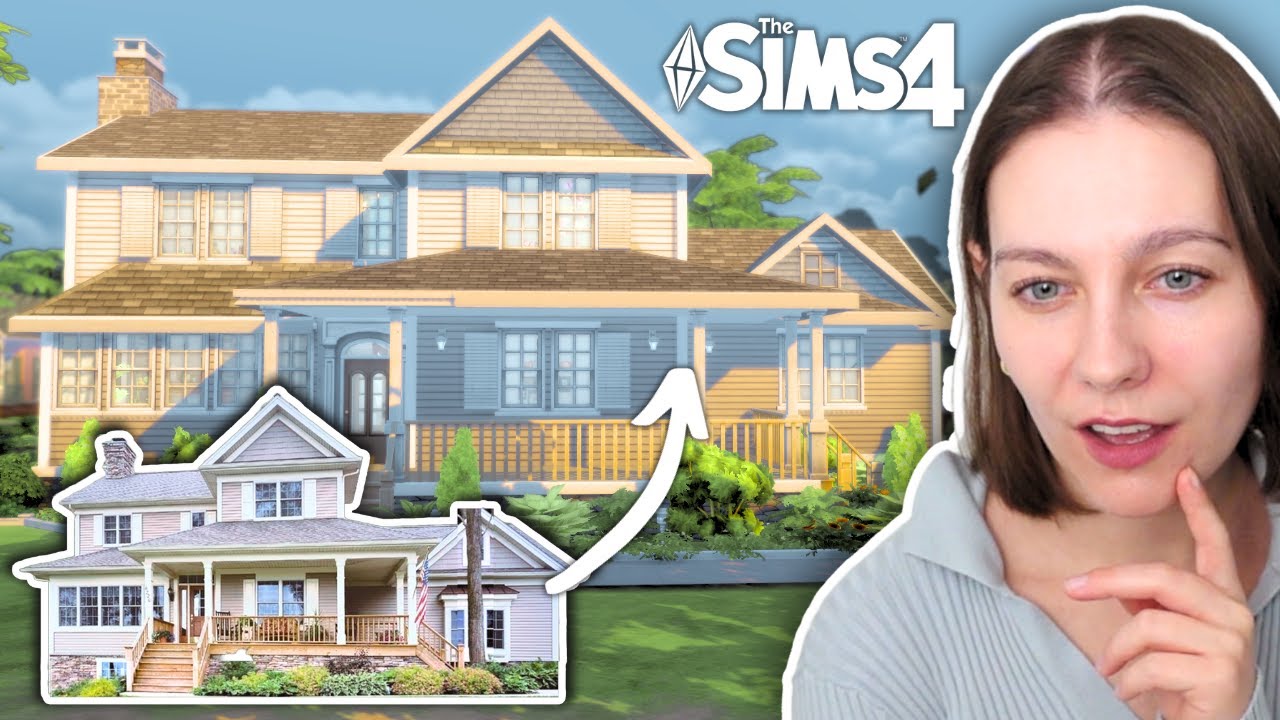 recreating a real life house in the sims 4 - YouTube