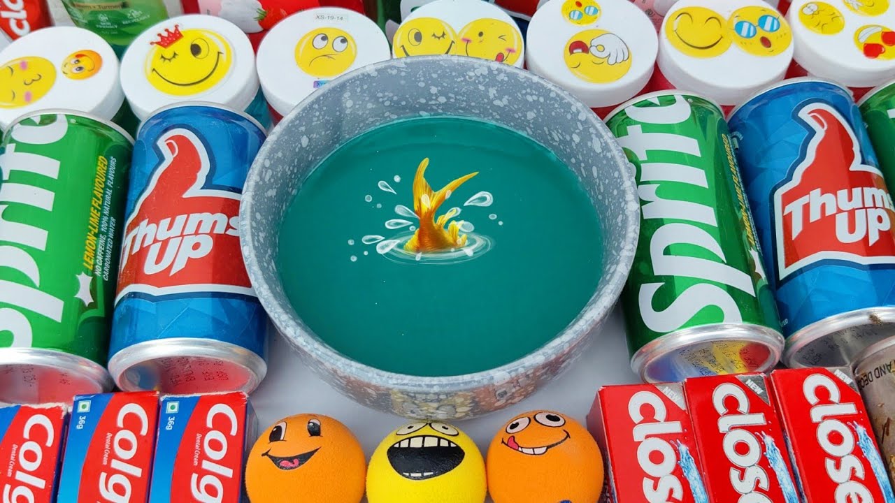 Satisfying Video🌈 Making Soda slime mixing coca cola mango fanta🌈 ...