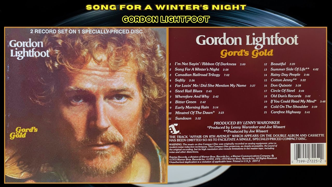 Song For A Winter's Night - Gordon Lightfoot - YouTube