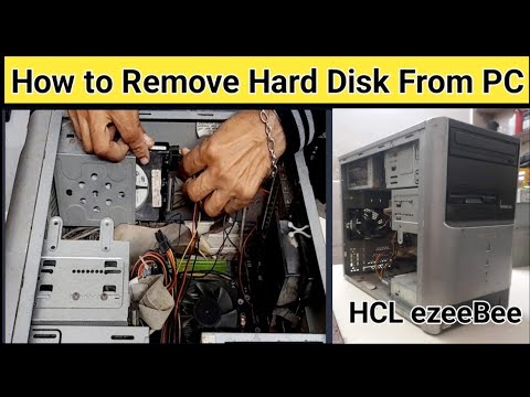How to remove hard disk from old Computer ! HCL ezeebee ! - YouTube