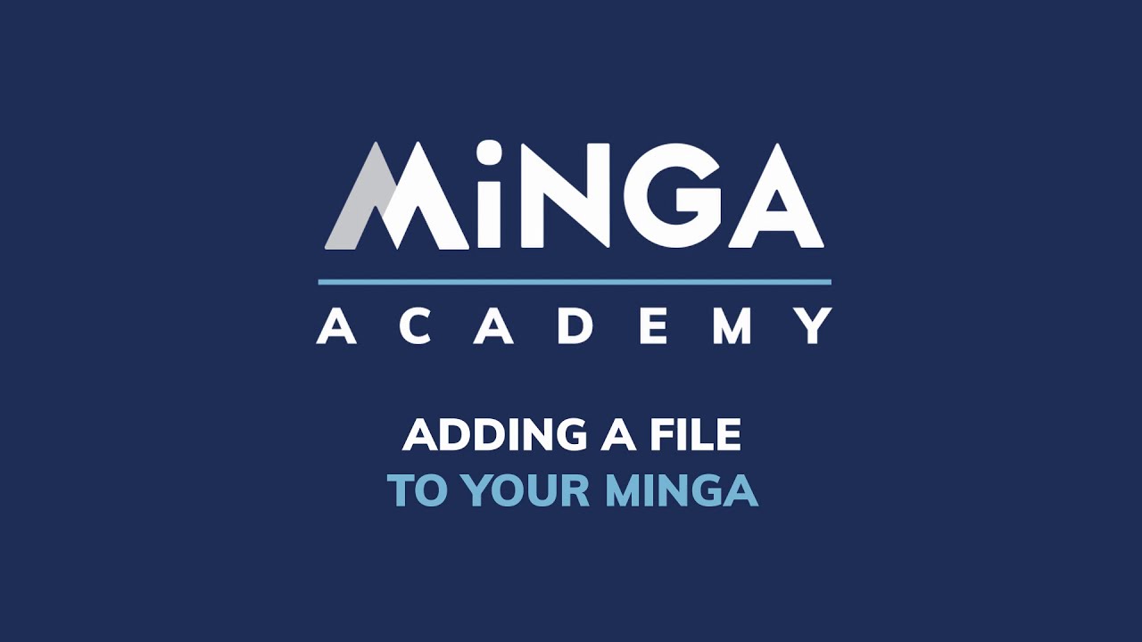 Adding Files to Your Minga - YouTube