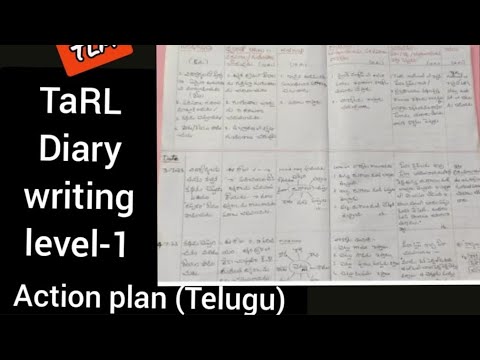 TaRL Diary Writing Level 1 Action Plan (Telugu) |TLM | Primary School ...