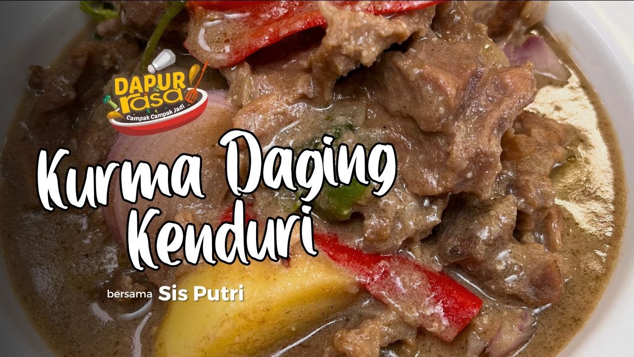 Kurma Daging Kenduri, Resipi Simple Bikin Ketagih - YouTube
