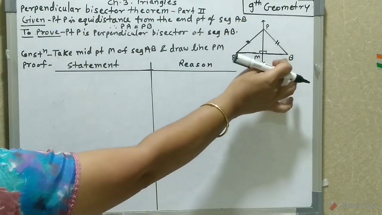 9th Std- Triangles- Perpendicular Bisector Theorem - YouTube