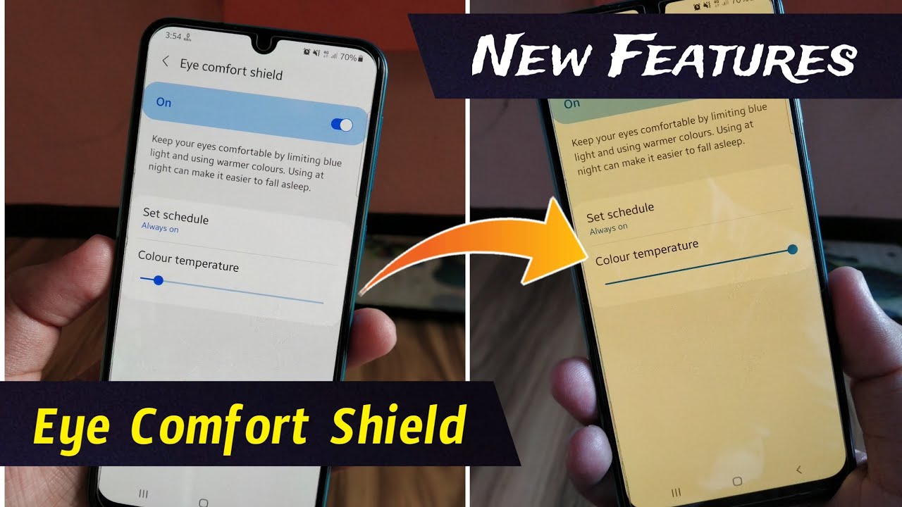 Eye Comfort Shield | Blue Light Filter | Samsung New Features - YouTube