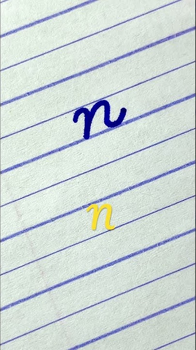 Learn to write cursive small letter n | Cursive Writing for beginner ...