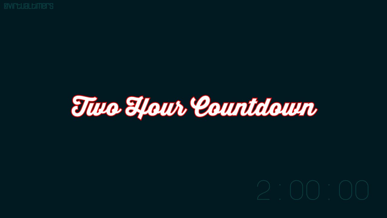 2 Hour - 120 Minutes - Text Progress Bar - Countdown Timer with Alarm ...