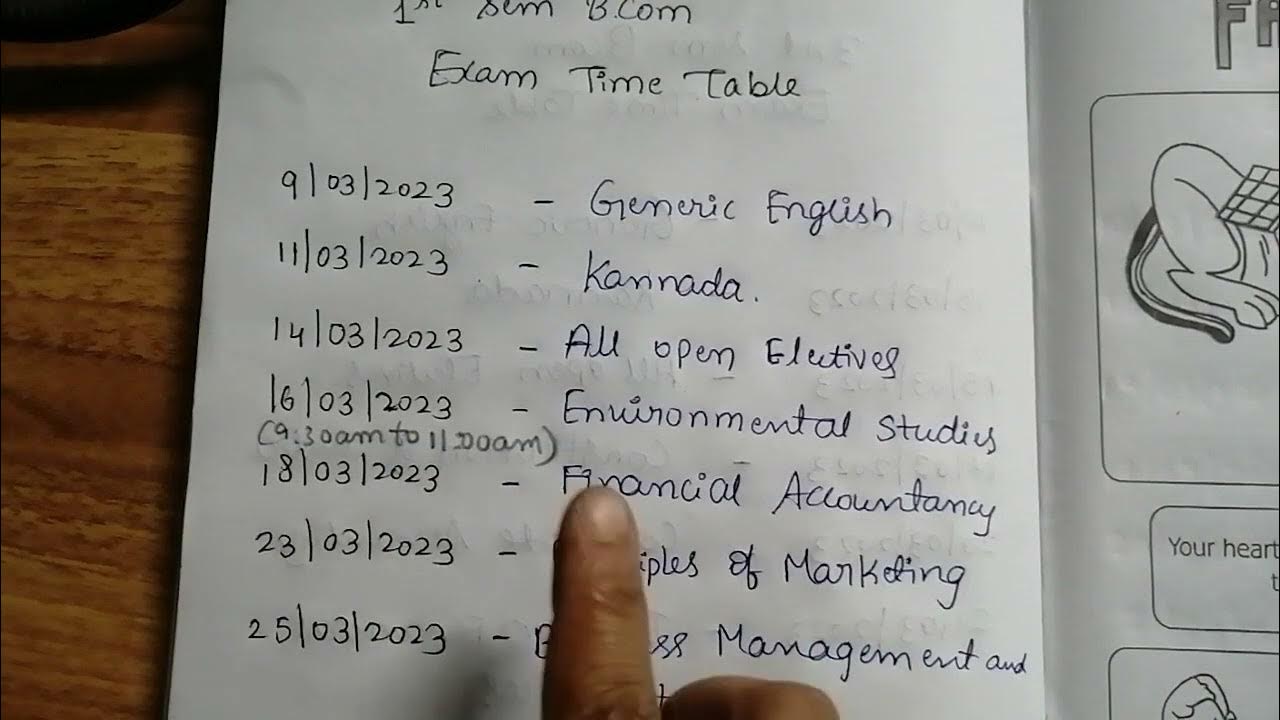 1st Sem Bcom Bangalore University Exam Time Table YouTube 1st-sem-bcom-bangalore-university-exam-time-table-youtube