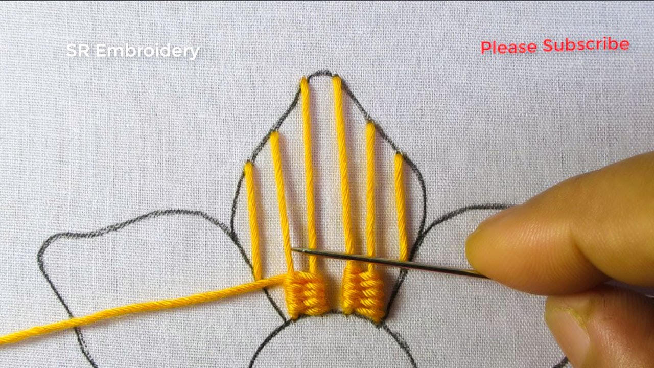 Flower Embroidery !!! New Hand Embroidery Super Unique Flower Design ...