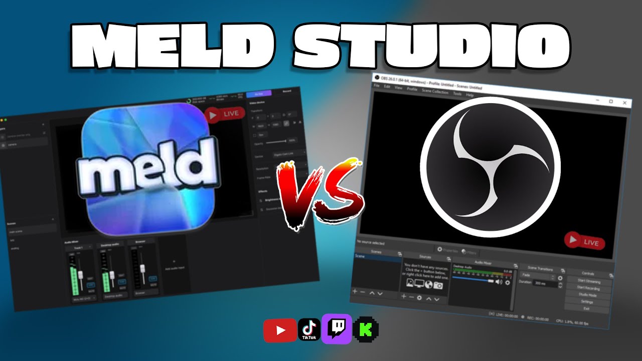MELD STUDIO, is it worth switching from OBS ? A in-depth look as to why not - YouTube