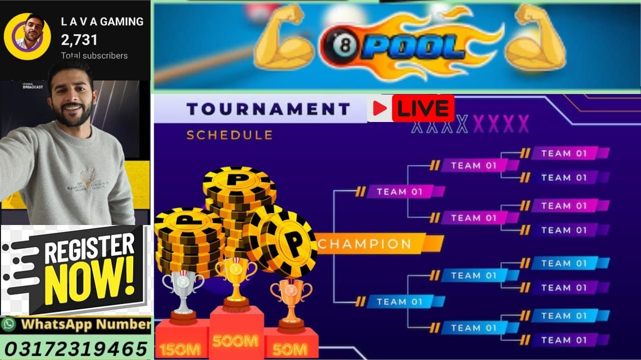 8 ball pool tournament live | Lava Gaming - YouTube