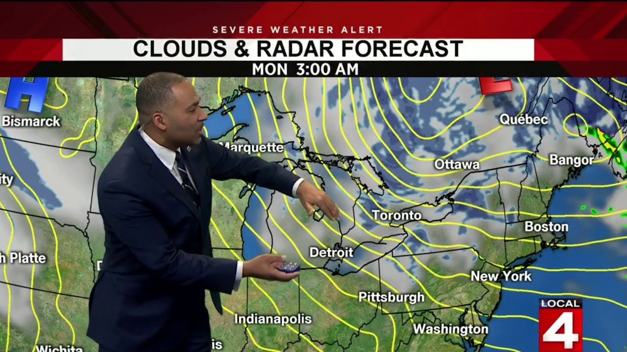 Metro Detroit weather: High wind warning continues - YouTube