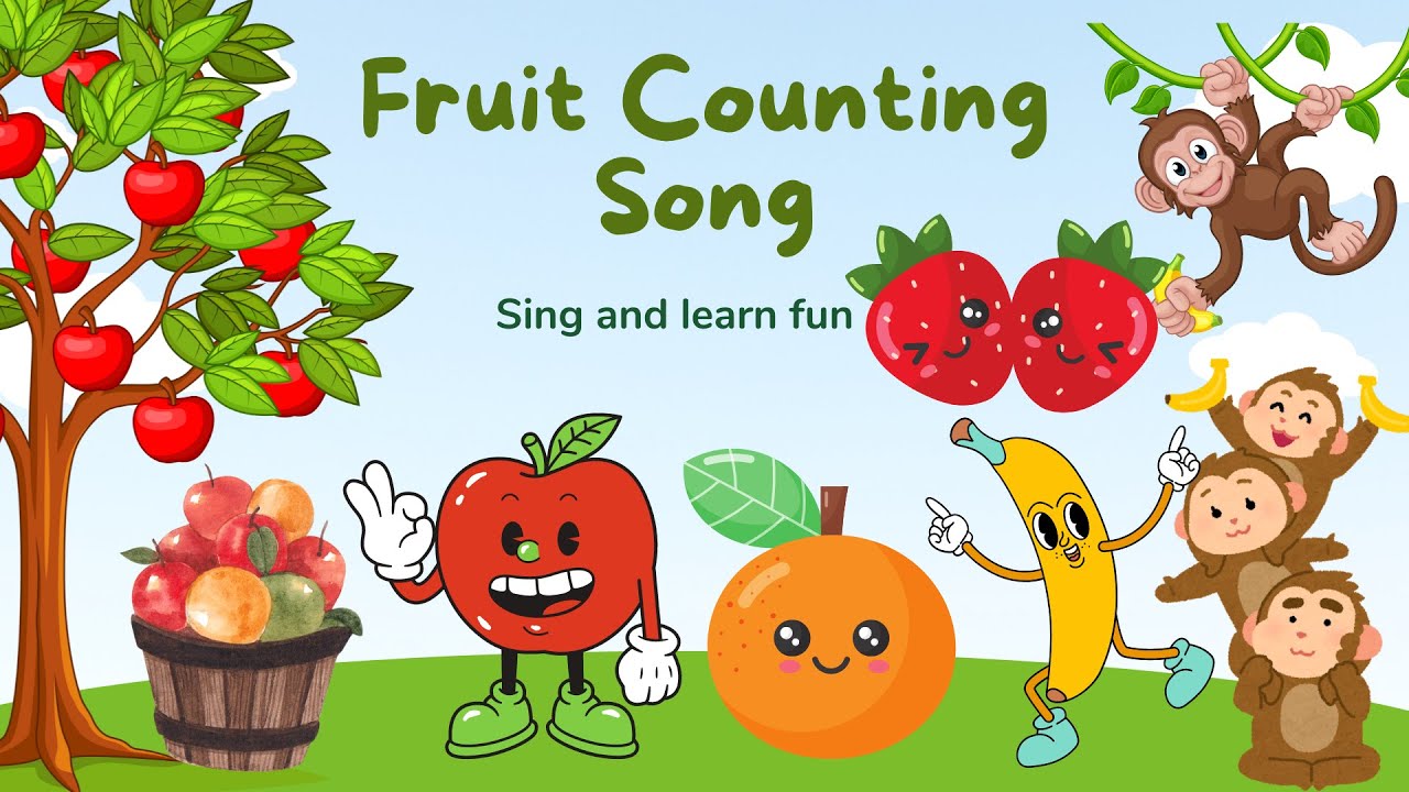 Fruit counting song | Learn Fruits Nursery Rhymes | Baby Songs | Kids ...
