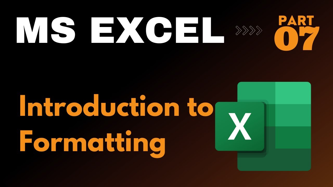 MS Excel - Introduction to Formatting | make Interactive data in Excel ...