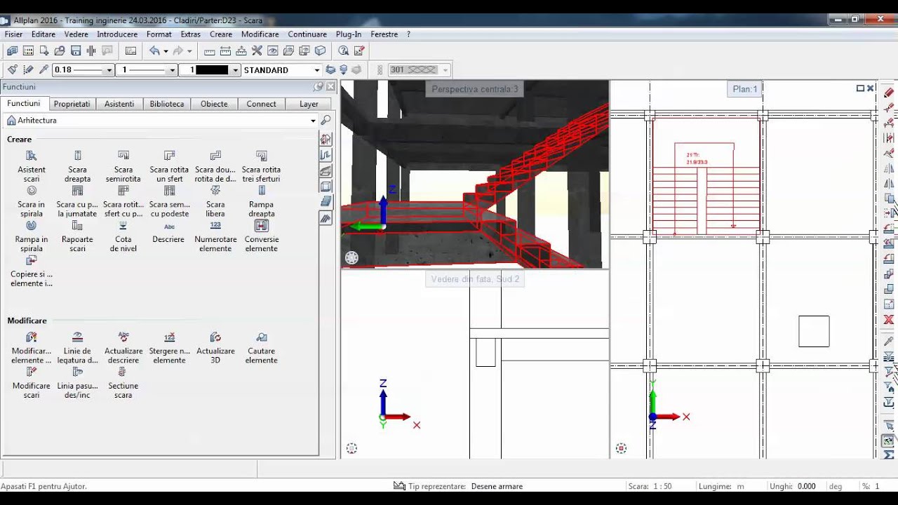 Armare scara cu podest intermediar - YouTube