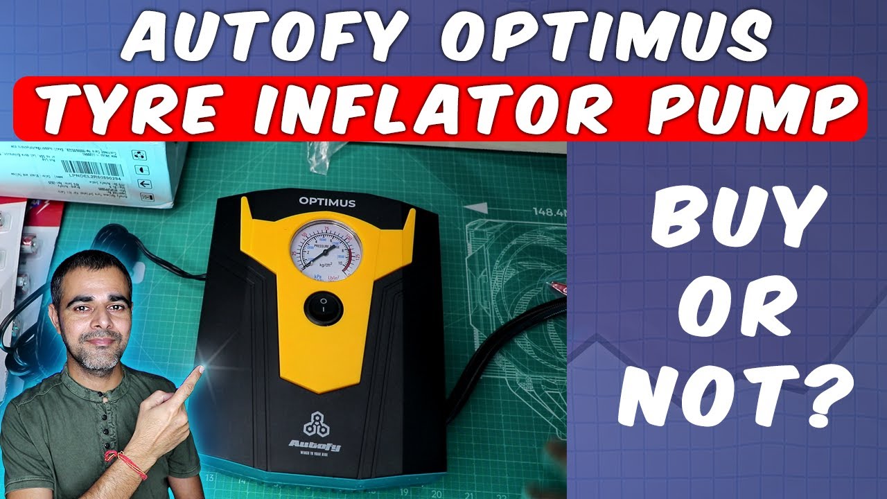 Autofy Optimus Car Tyre Inflator Pump unboxing and review in Hindi ...
