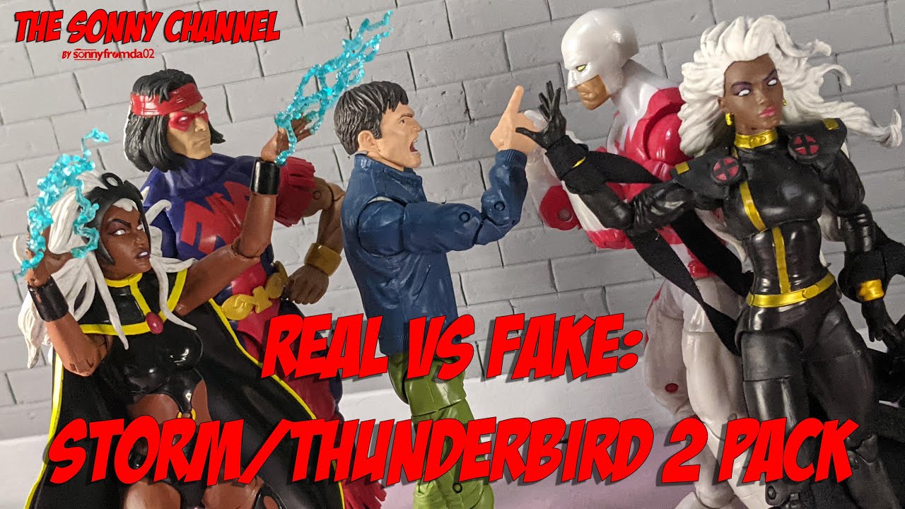 Real vs Fake: Marvel Legends Storm/Thunderbird 2 Pack - YouTube