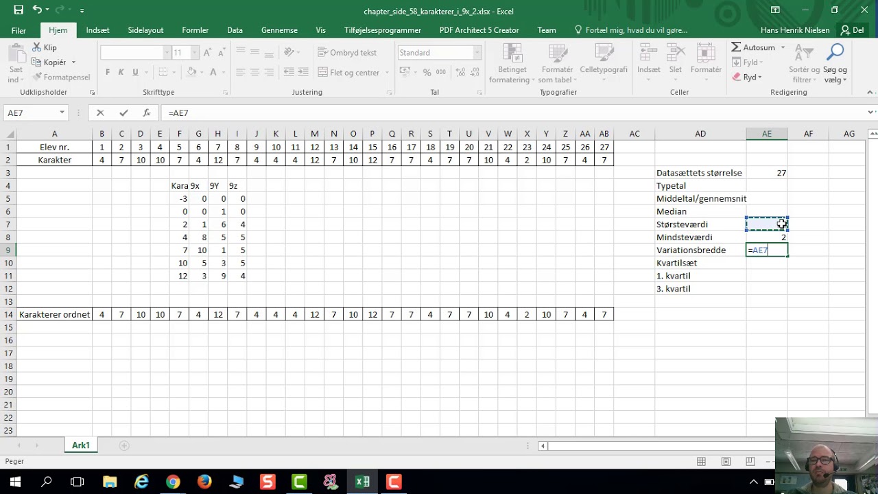 Variationsbredde Excel - YouTube