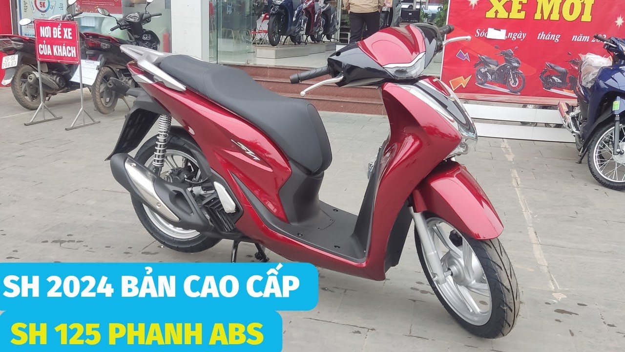 Sh 2024 bản cao cấp màu đỏ 125cc phanh ABS. review nhanh Sh 125 ABS ...