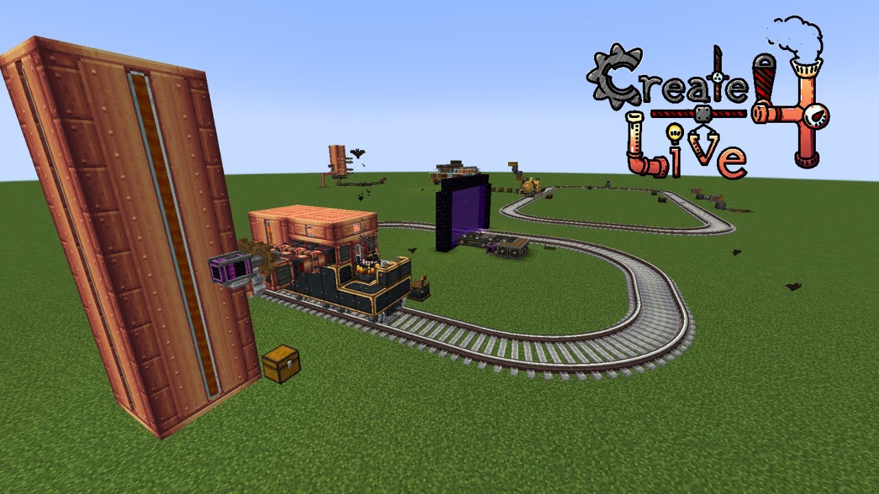 Minecraft Create Live 4 Trains be und entladen + LAVA Betankung im ...