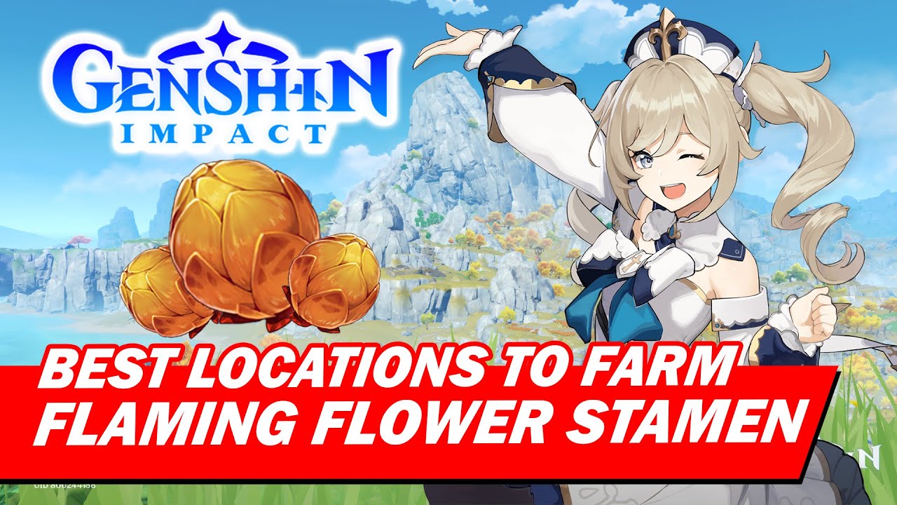 Best locations to farm Flaming Flower Stamen | Genshin Impact | PC ...