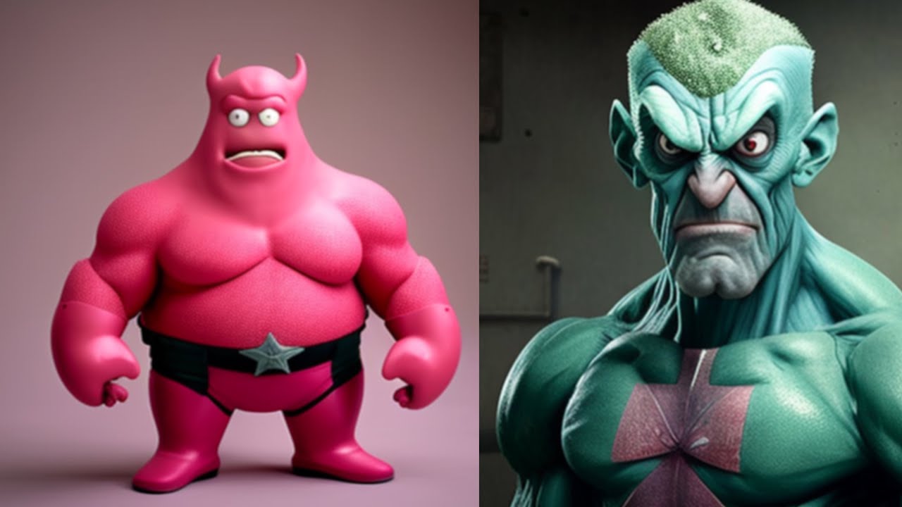 What would spongebob cartoon characters look like if they were marvel ...