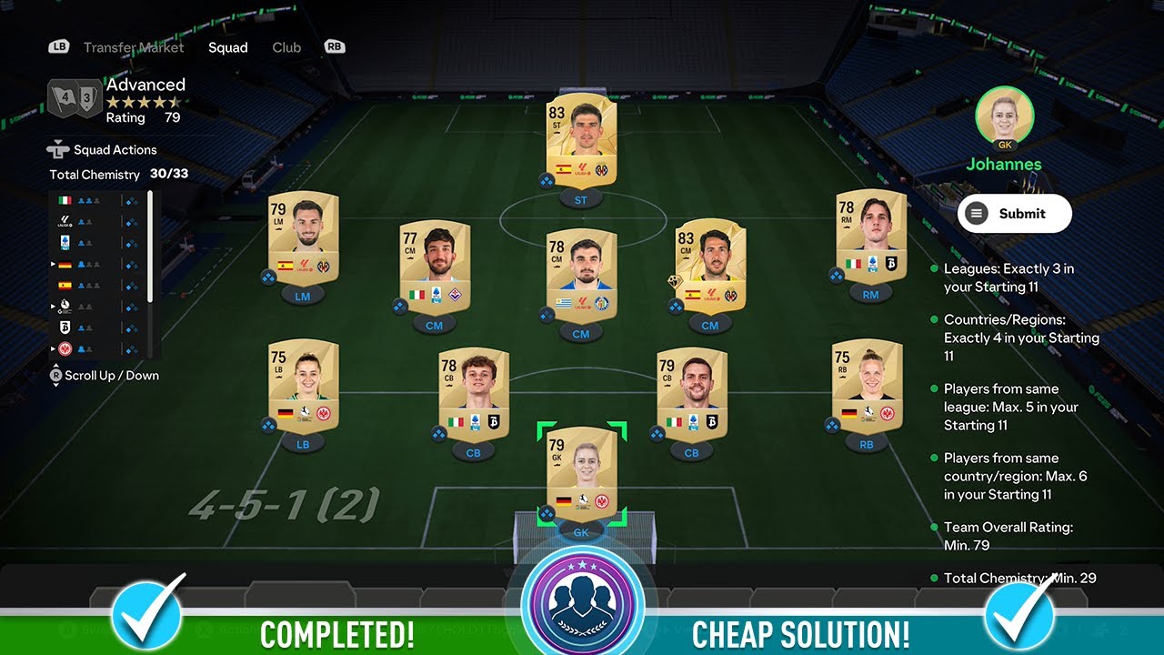 Advanced SBC Solution - Cheap Solution & Tips - FC 25 League and Nation ...