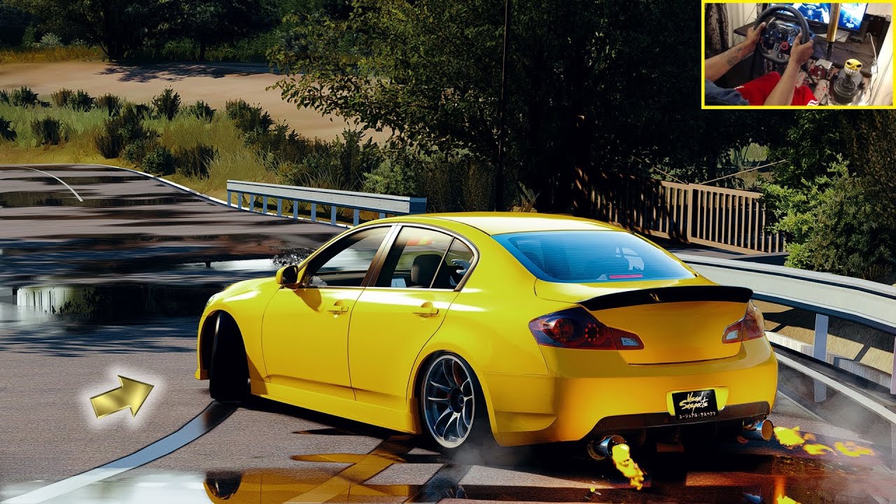 CLEAN Infiniti G37 Drifting NEW WET JAPANESE TOUGE w/ Steering Wheel ...