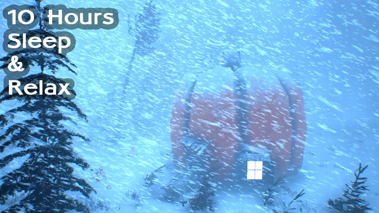BLIZZARD AT MIDNIGHT CABIN | Fierce Snowstorm Sounds, Roaring Winds ...