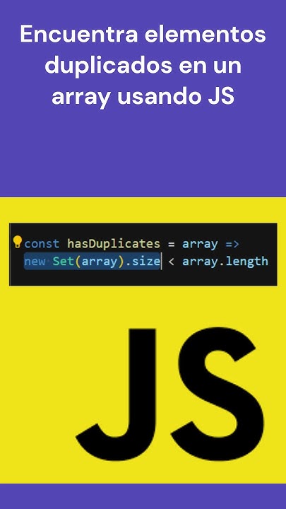 Encuentra elementos duplicados en un array - YouTube