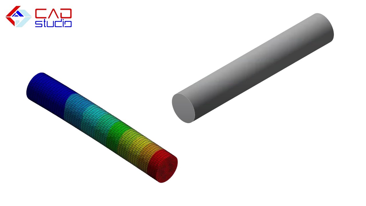 Circual Axial Bar Static Structural In Ansys For Beginner - YouTube