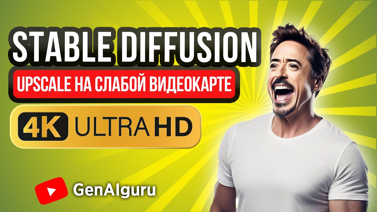 Stable Diffusion Upscale на слабой видеокарте - YouTube