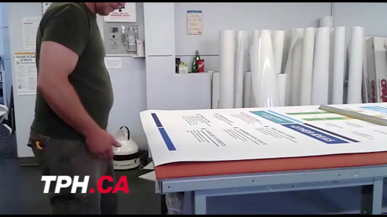 Mounting a Large Format Poster at TPH - YouTube