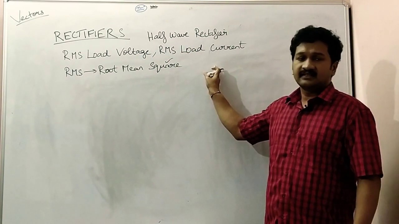 Working of a Half wave rectifier - RMS Load Voltage (Vrms), RMS Load ...