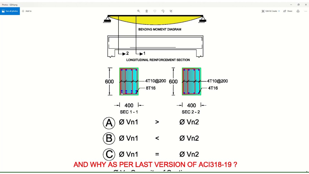 Interactive Question 3-Shear Strength of Rectangle Section ACI318-19 ...