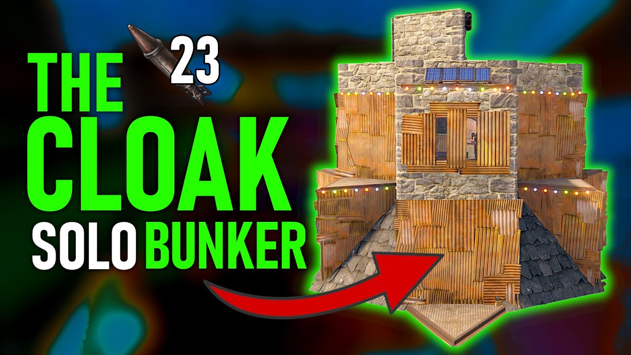 The CLOAK - The BEST SOLO Bunker Base In RUST Base Design 2023 - YouTube