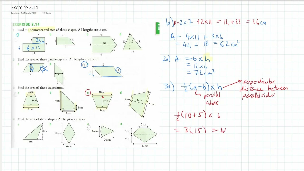 IGCSE - Mensuration - Area and Perimeter - YouTube