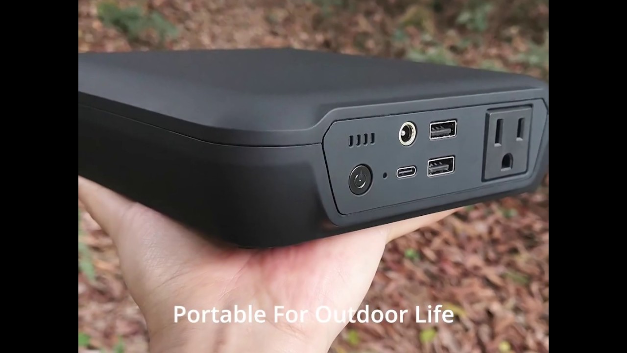 Silent 160W AC outlet Portable power station for camping with 60W USB-C ...