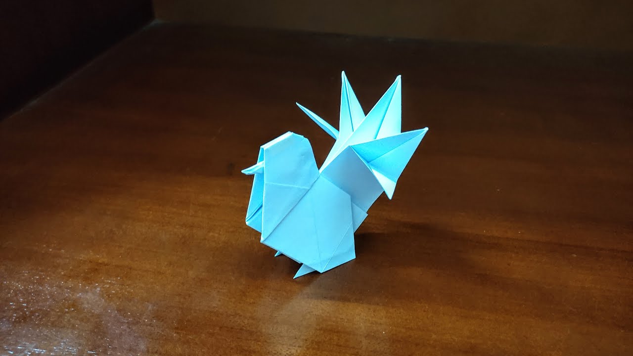 Origami Chicken Tutorial - How To Fold Chicken - YouTube