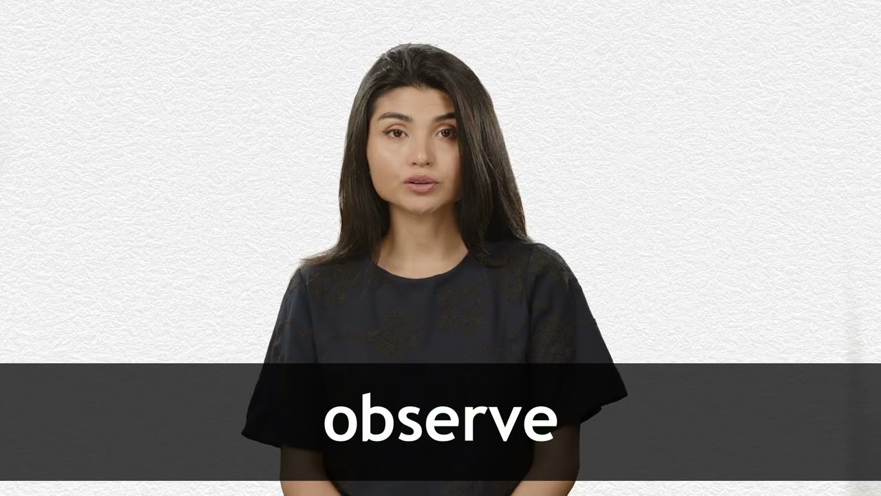 How to pronounce OBSERVE in American English - YouTube