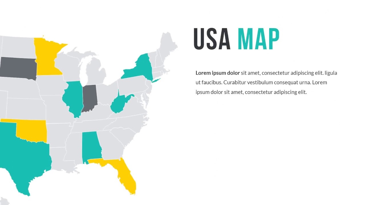 Map of USA PowerPoint Presentation: Interactive USA PowerPoint Maps ...